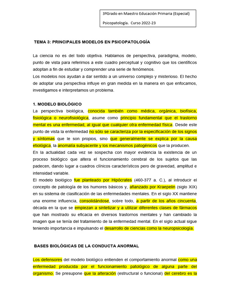 TEMA 3 Def MODELOS | Descargar gratis PDF | Sicología | Behaviorismo