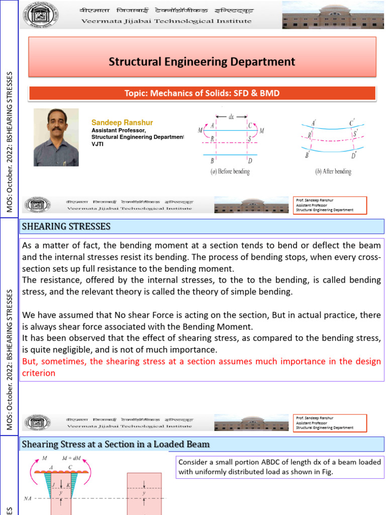 Shearing Stresses | PDF | Bending | Beam (Structure)