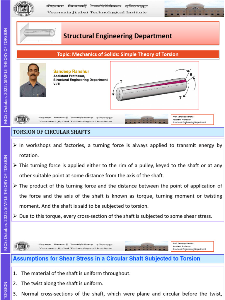 Simple Theory of Torsion Explained | PDF | Strength Of Materials ...