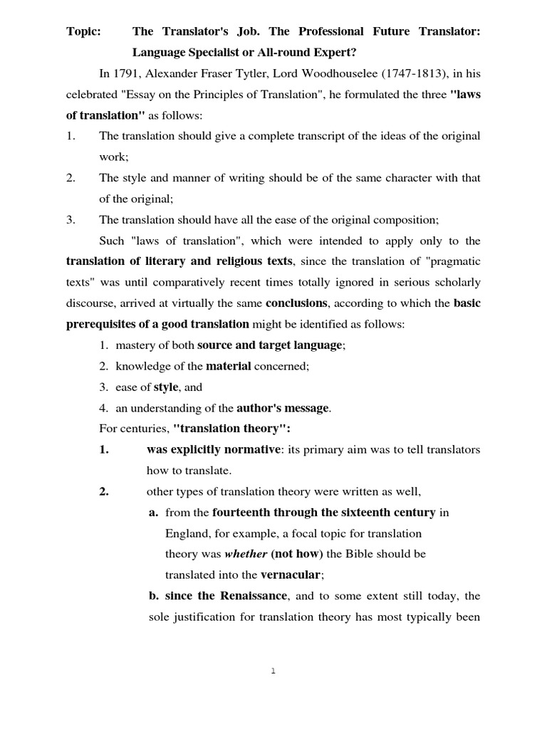 The Professional Future Translator | PDF | Translations | Linguistics