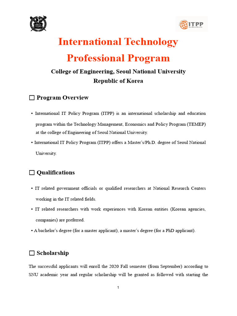 Guideline Admission ITPP 2020 Fall | PDF | Notary Public | Academic Degree