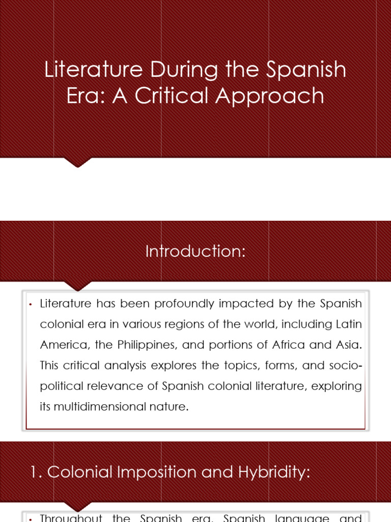 Spanish Colonial Literature Analysis | PDF | Colonialism | Spain