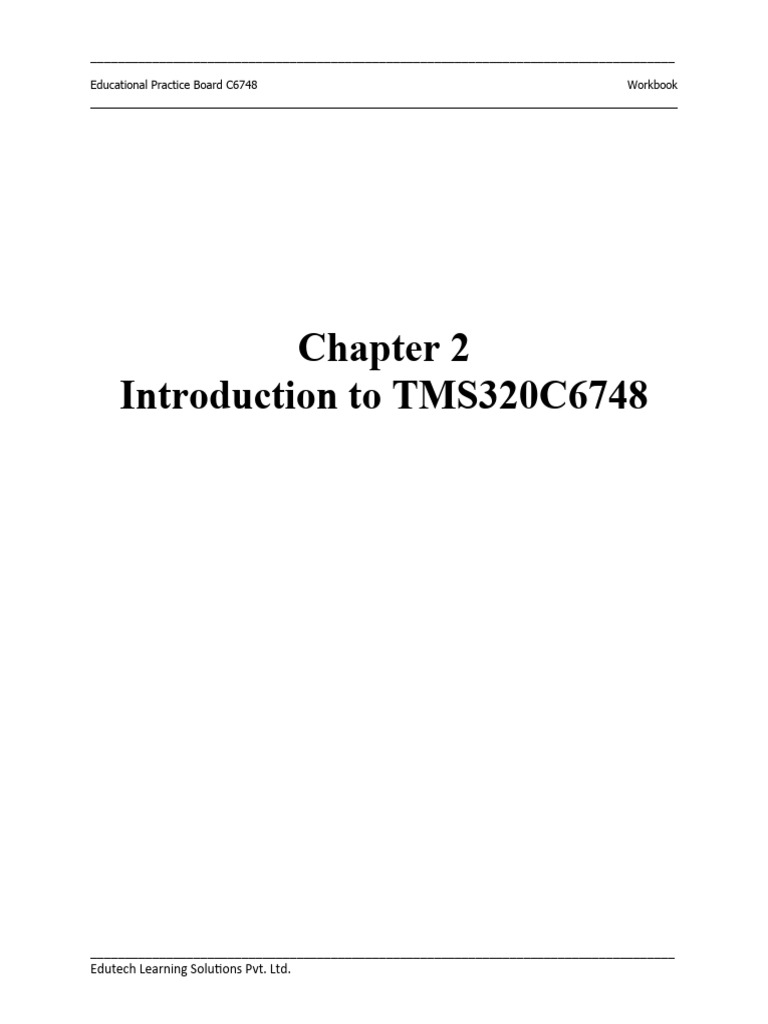 Chapter 2 Introduction To TMS320C6748 | PDF | Digital Signal Processor ... Chapter 2 Introduction To TMS320C6748 | PDF | Digital Signal Processor ...