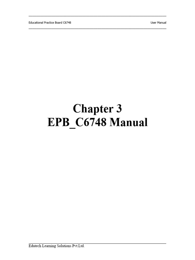 Chapter 3 EPB - C6748 Board Manual | PDF | Usb | Booting