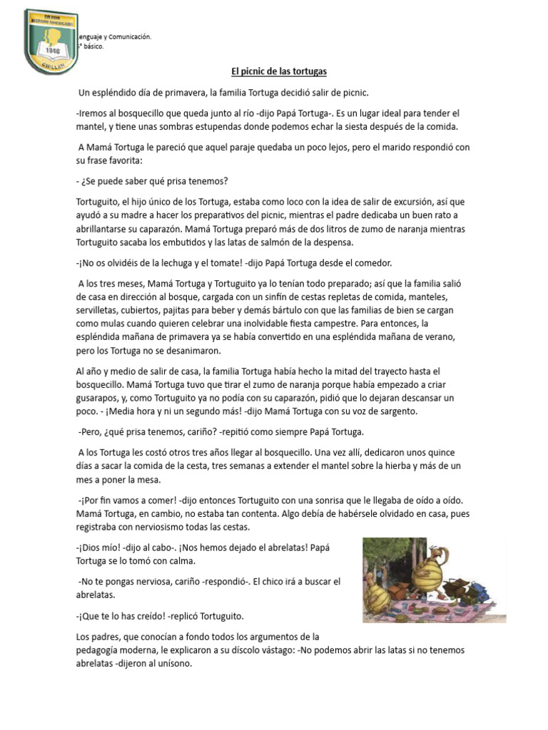 El Picnic de Las Tortugas 5 BASICO | PDF