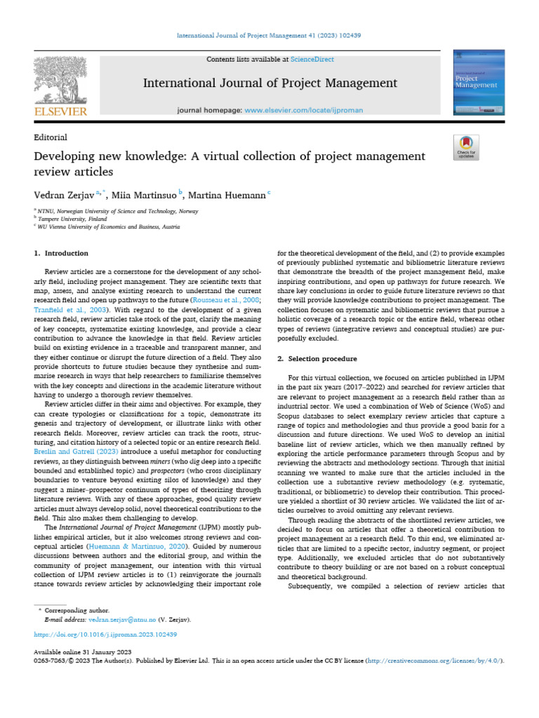 Project Management 2 | Download Free PDF | Governance | Literature Review