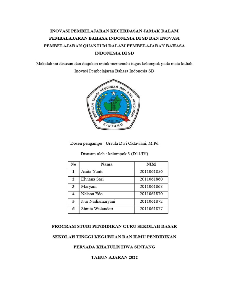 Inovasi Kecerdasan Jamak di SD | PDF