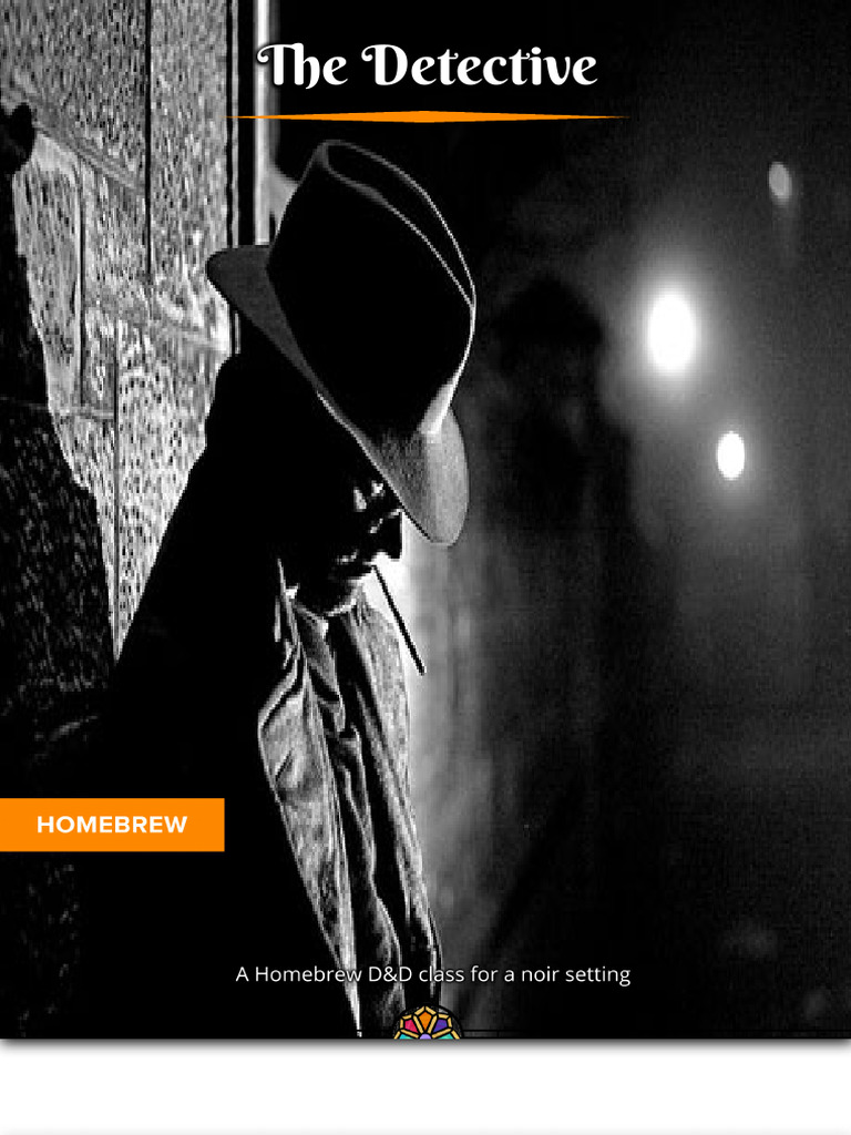 The Detective - A Homebrew D&D Class - GM Binder | PDF