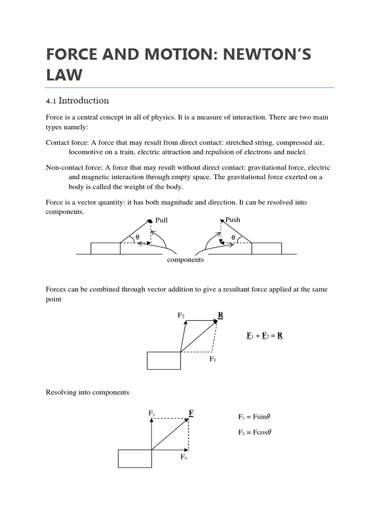Newton's Laws of Motion Explained | PDF | Force | Weight