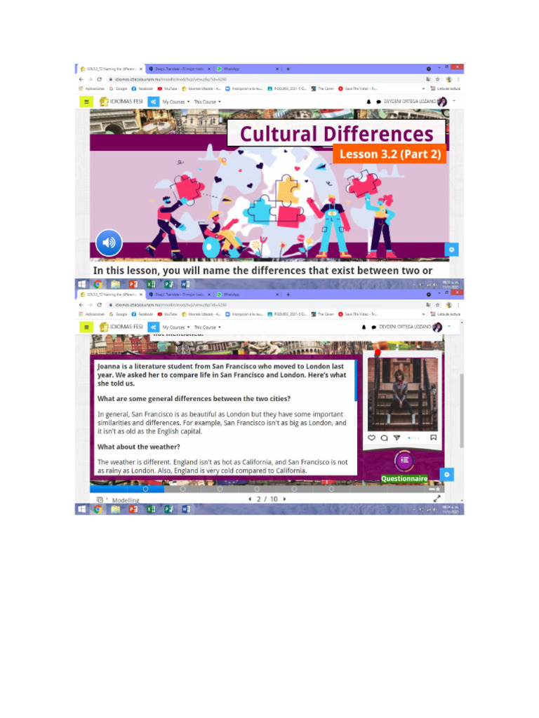 U3L3.2 - T2 Naming The Differences Between Two or More People, Places, Food, Situations or ...