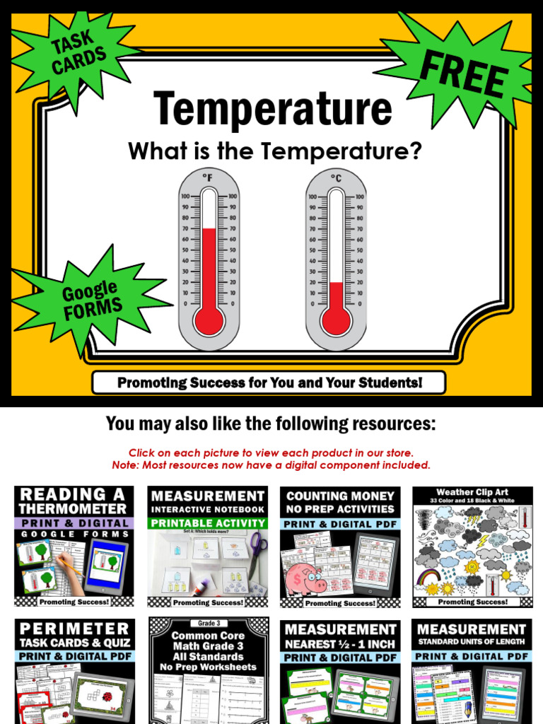 FREEMeasurementActivitiesReadingaThermometerTemperatureGoogleFORMS-1 ...