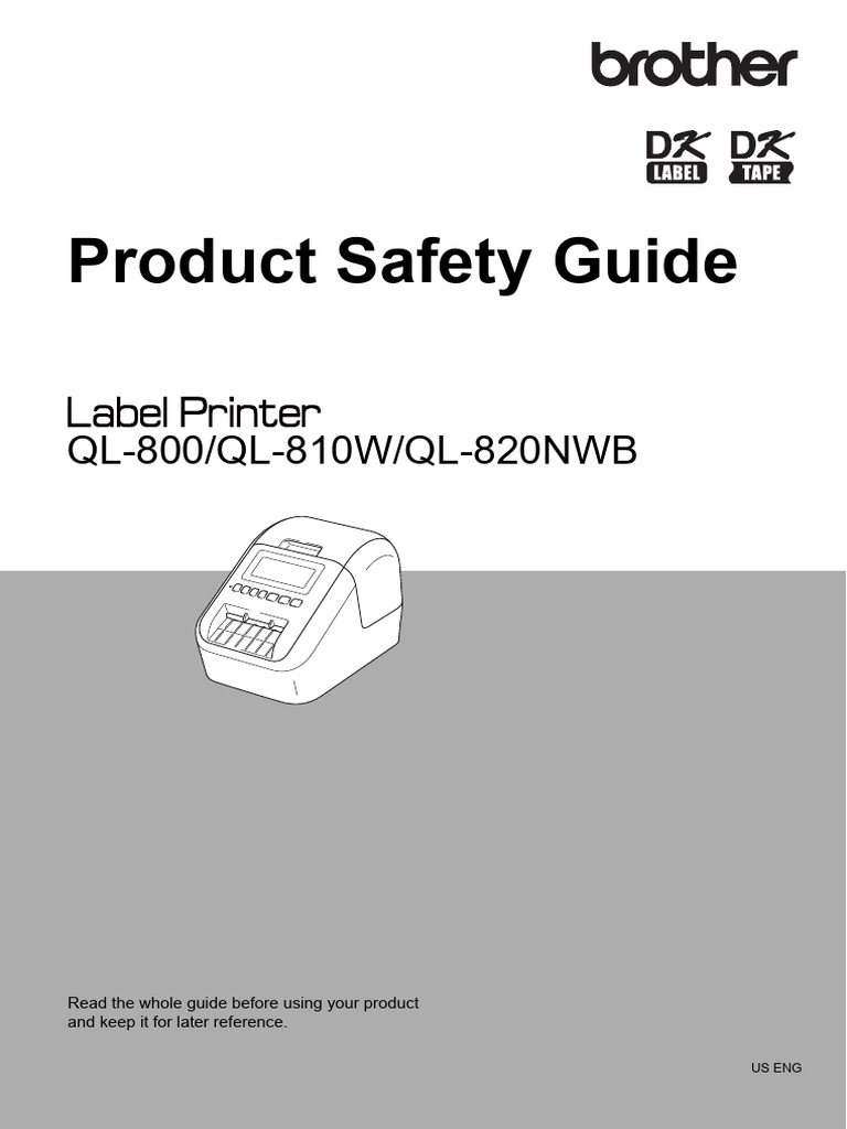 QL-800/810W/820NWB Safety Guide | PDF | Rechargeable Battery | Battery ...