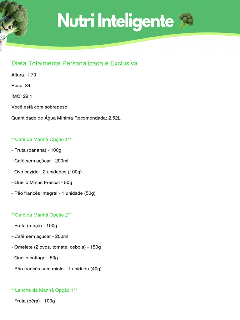Nutri Inteligente | PDF | Alimentos | Culinária