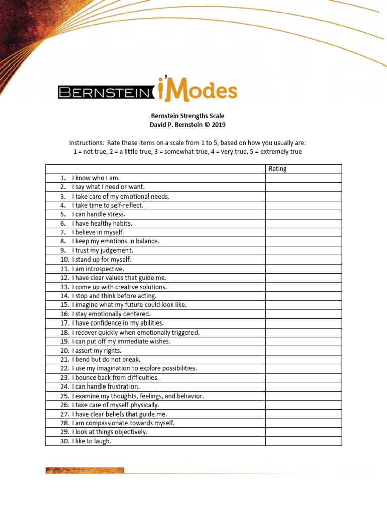 BSS - Skala Snaga ENG | Download Free PDF | Empathy | Thought