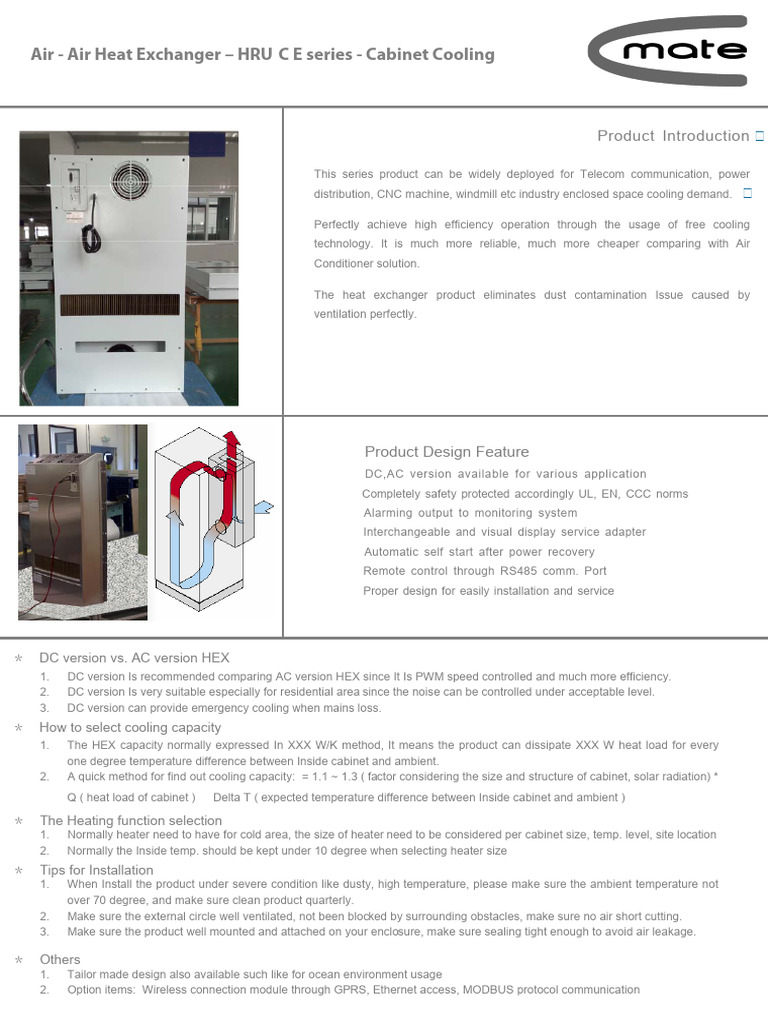 Industrial Cabinet Cooling Solutions | PDF | Mains Electricity ...