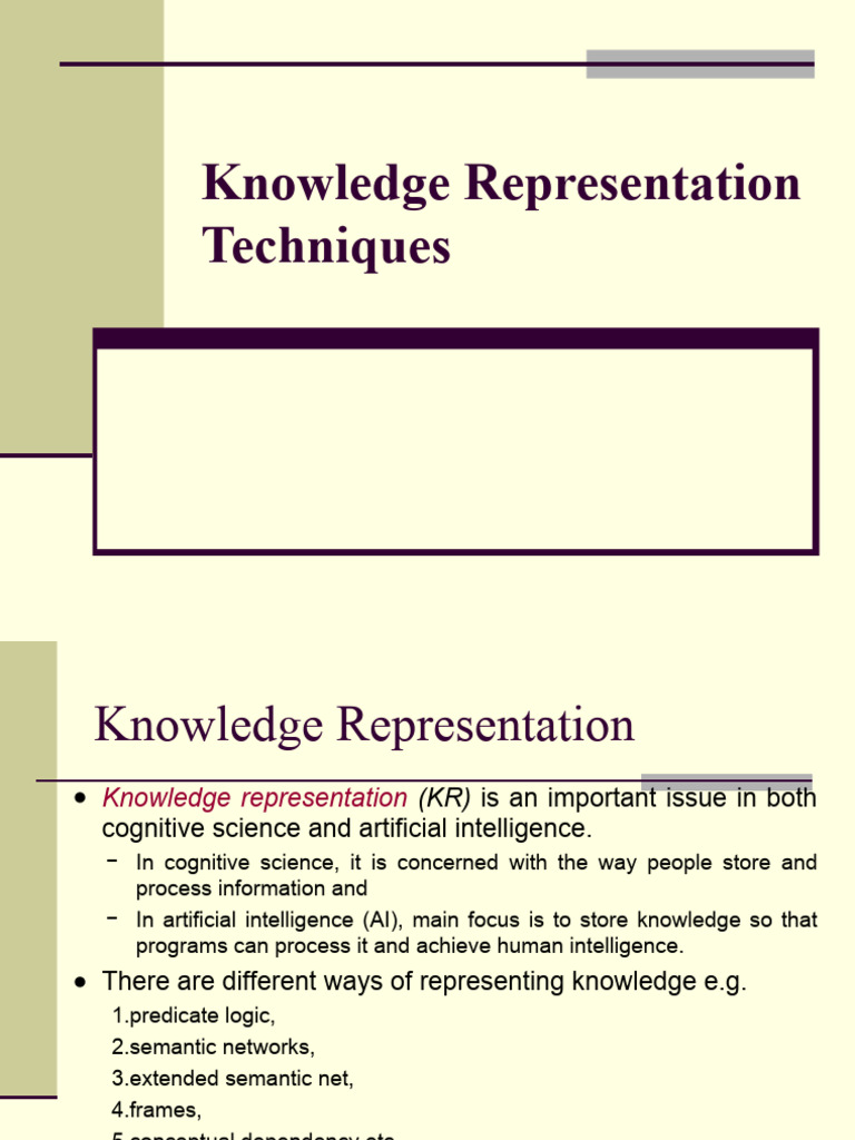 Knowledge Representation | PDF | Knowledge Representation And Reasoning | Inference