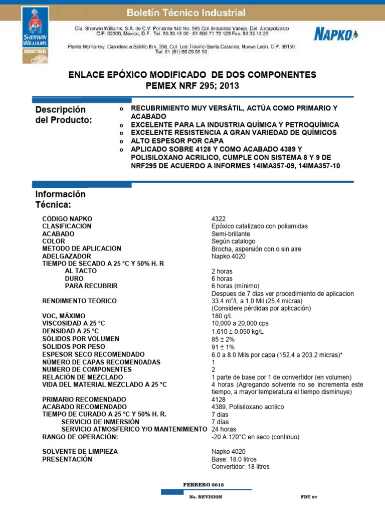 Recubrimiento Epóxico para Industria | PDF | Solvente