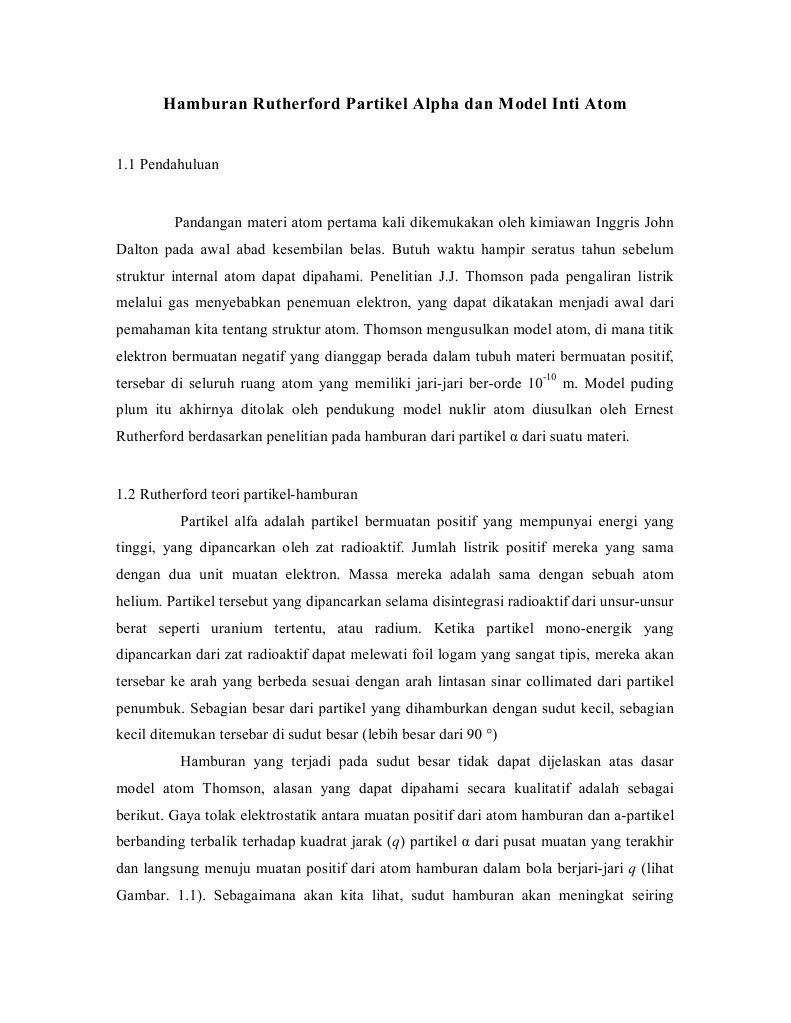 Analisis Hamburan Rutherford | PDF