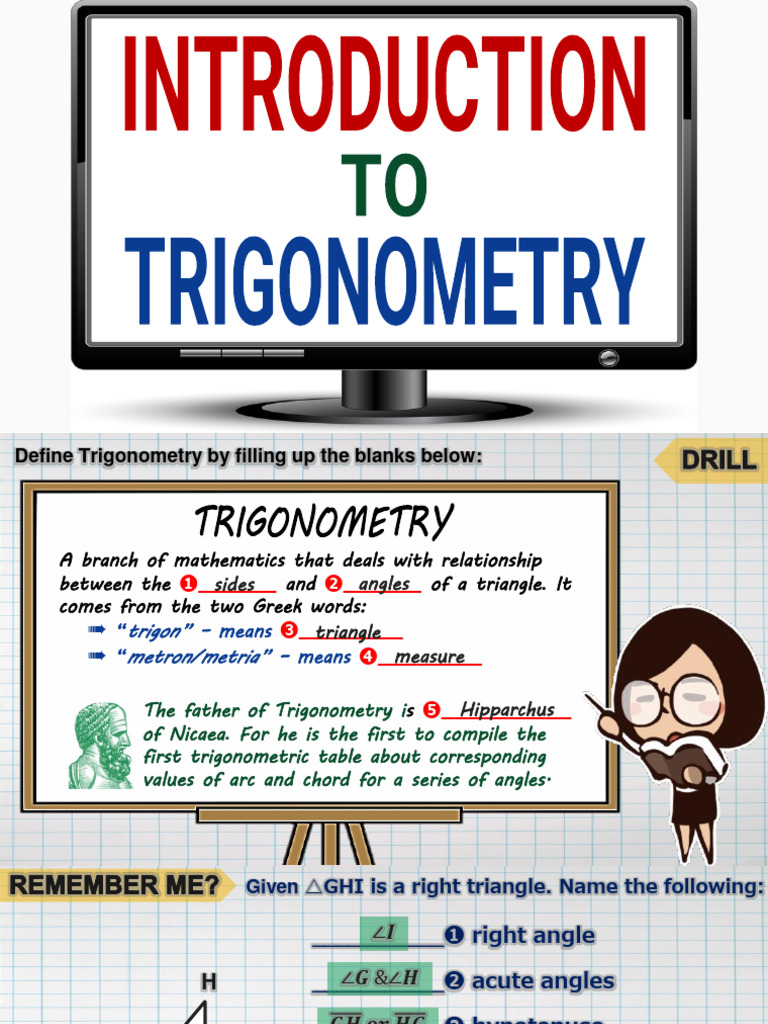 Introduction Trigonometry Six Trigonometric Ratios | PDF ...