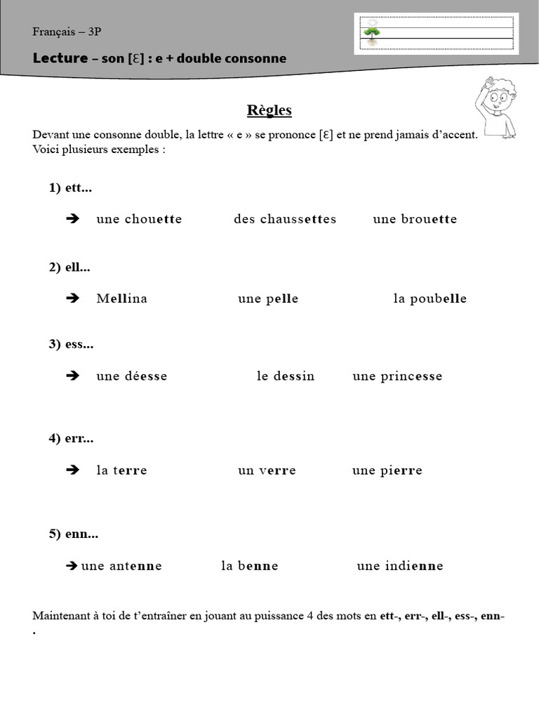 Lecture - Son - Ette, Elle, Esse, Enne, Erre | PDF | Arts du langage et ...