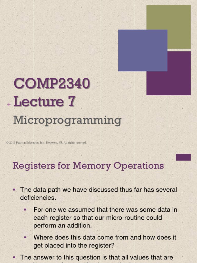 Microprogramming Pdf Central Processing Unit Computer Data Storage