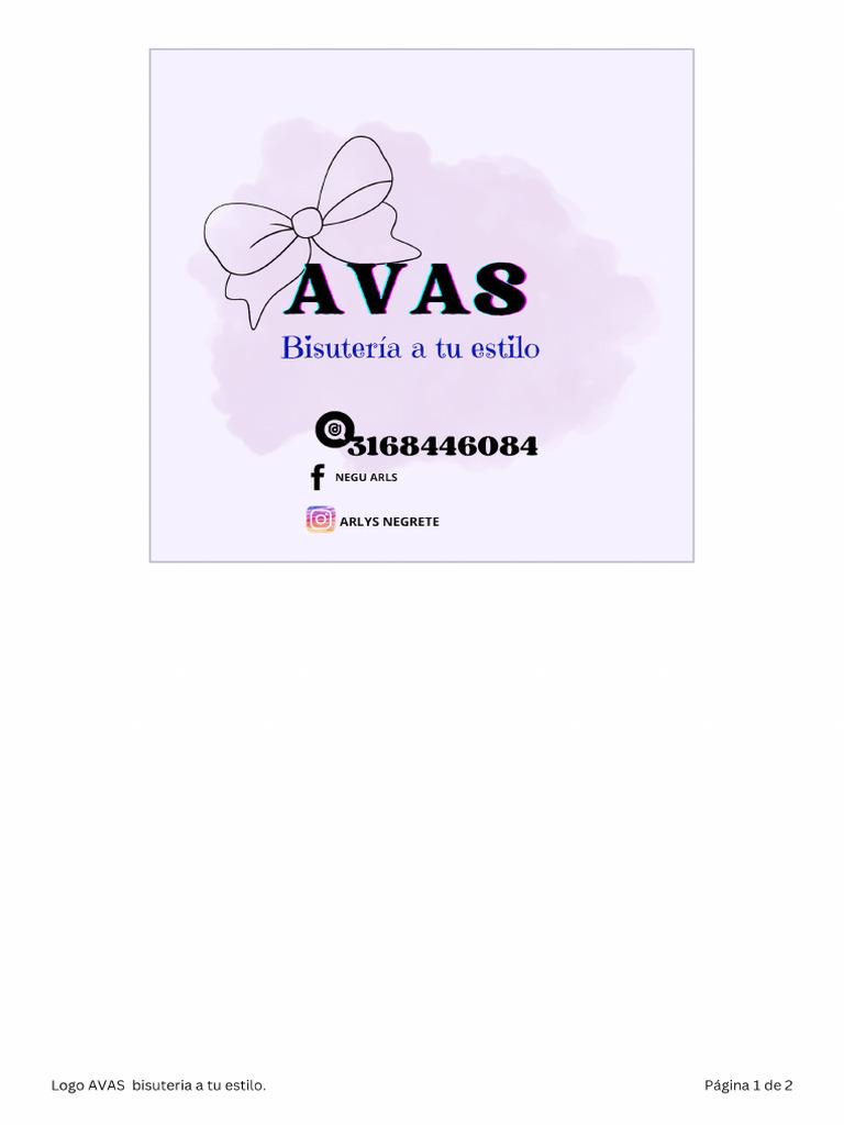 Logo AVAS Bisuteria A Tu Estilo. - 20240422 - 175605 - 0000 | PDF