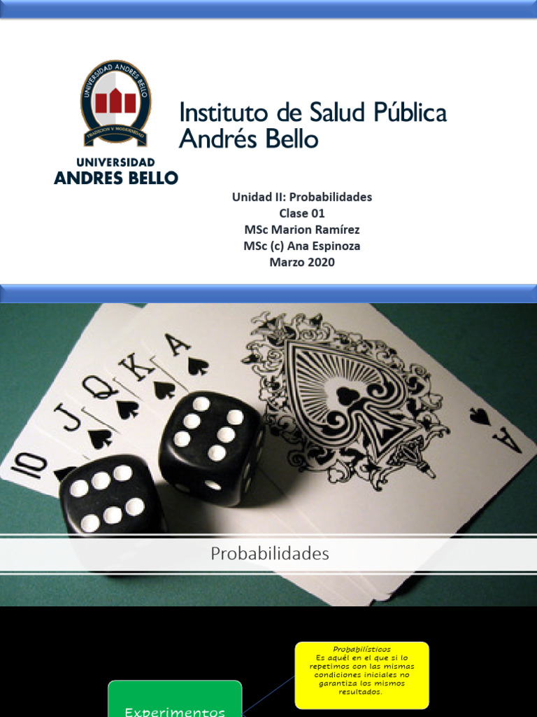 Clase 01 Probabilidad | PDF | Probabilidad | Teoría de probabilidad