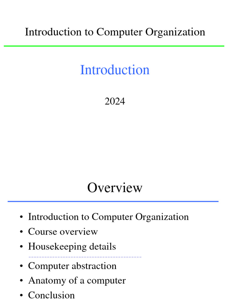 1 Introduction | PDF | Central Processing Unit | Computer Architecture
