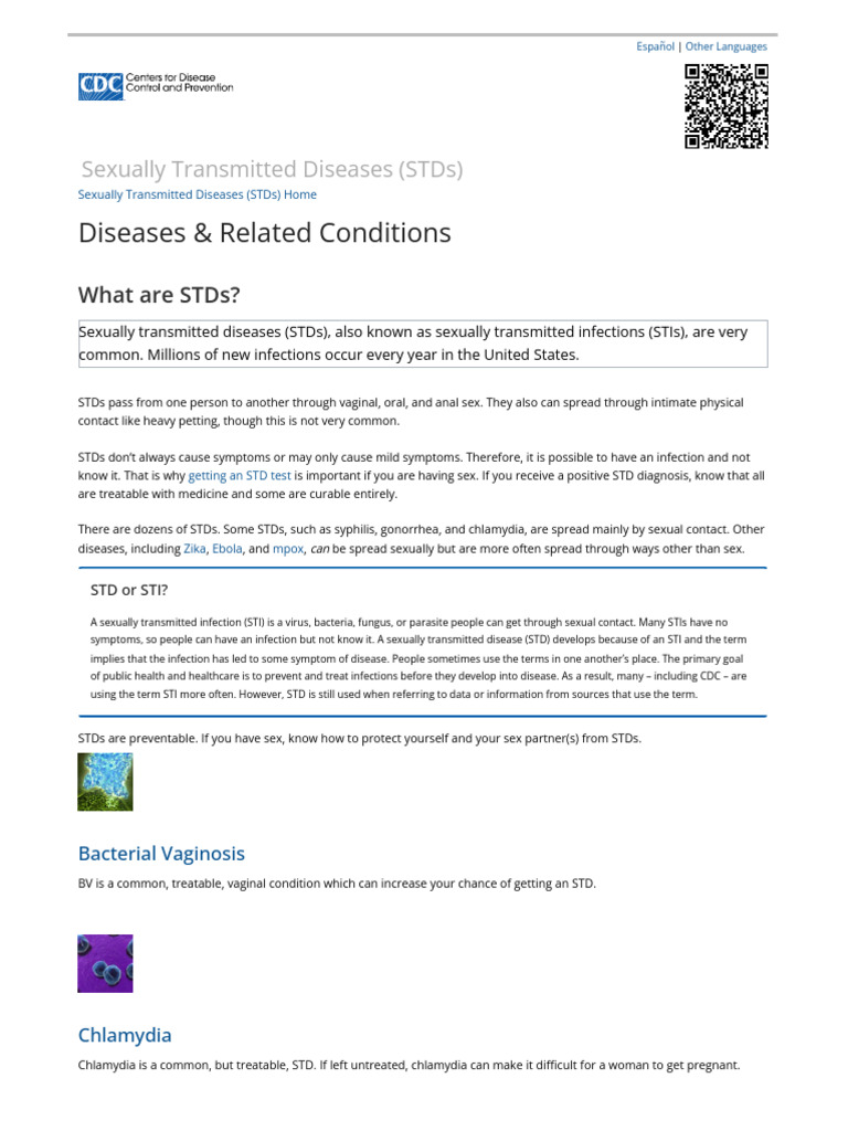 CDC - STD Diseases & Related Conditions | PDF | Sexually Transmitted ...