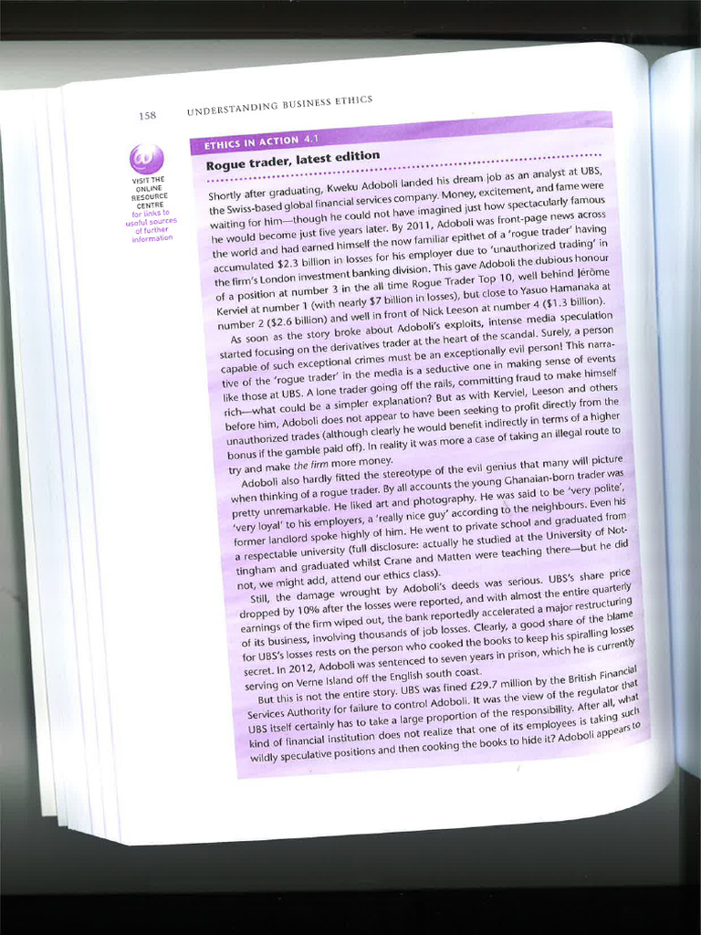 Rogue Trader Case Study (1) | PDF