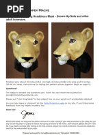 Goat Skull Headdress 3D Papercraft Mask Template - Wintercroft - Anna's ...