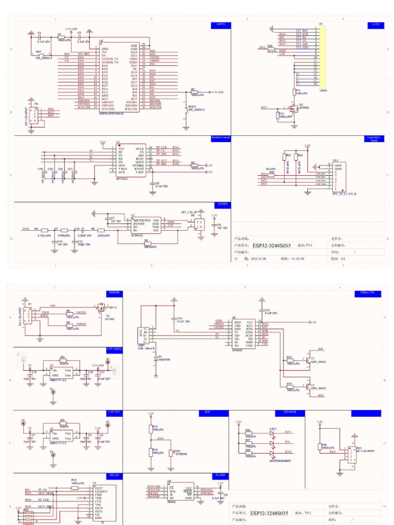 ESP32-3248s035 Schematics | PDF