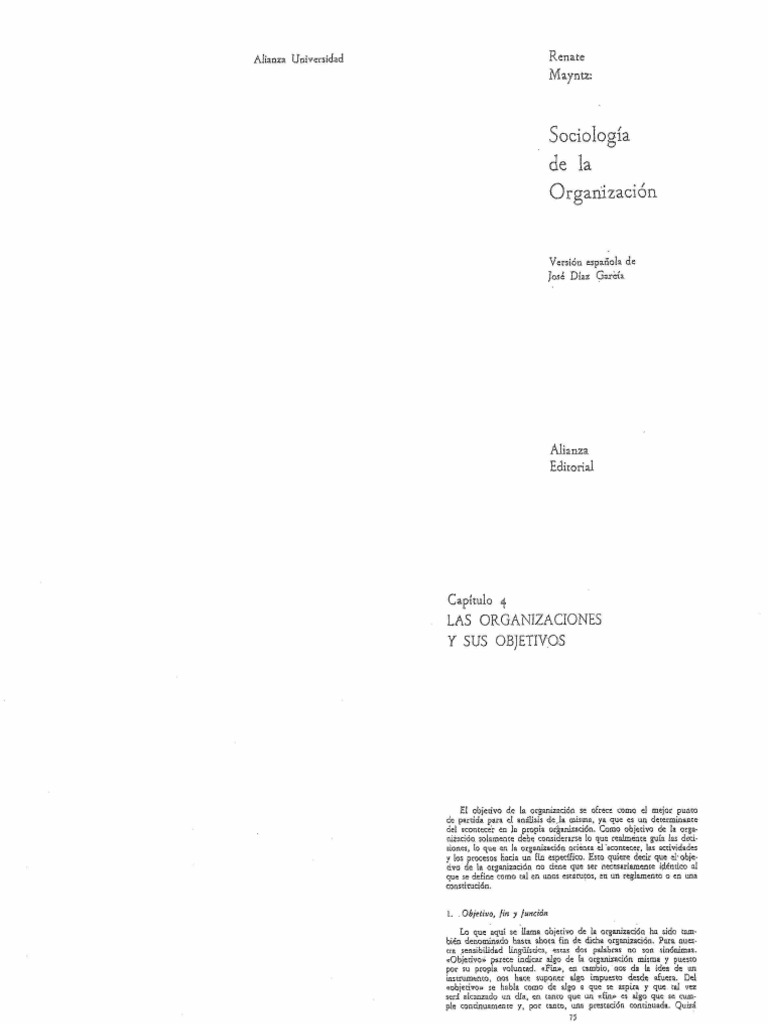 Mayntz Clasif. de Organizaciones | PDF