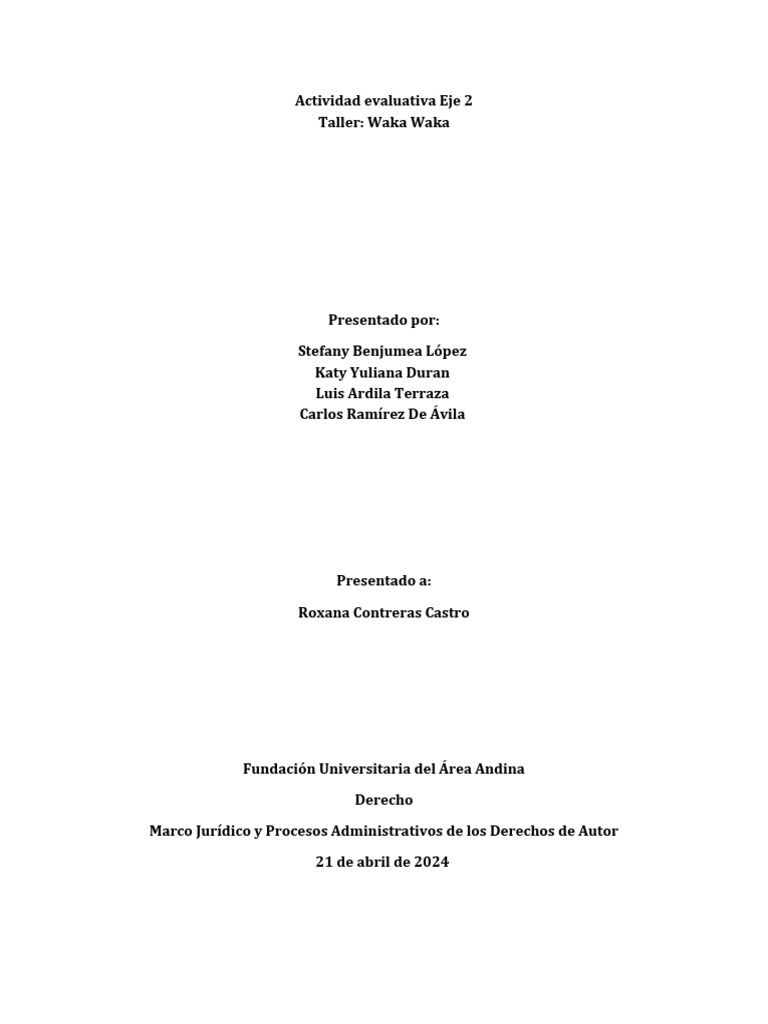 Actividad Eje 2 Marco Juridico | PDF | Autor | Justicia