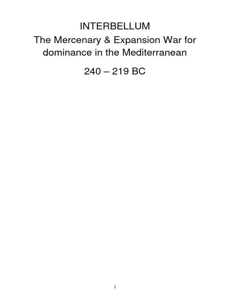 HRVC Interbellum | PDF | Punic Wars | Hannibal