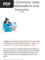 Common Email Abbreviations Explained | PDF | Marketing | Communication