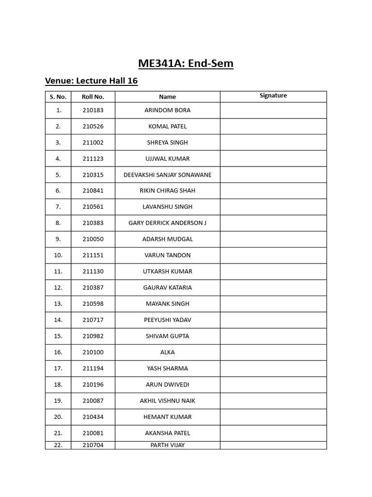 ME341A_End_sem_Student_Roll_Split | PDF