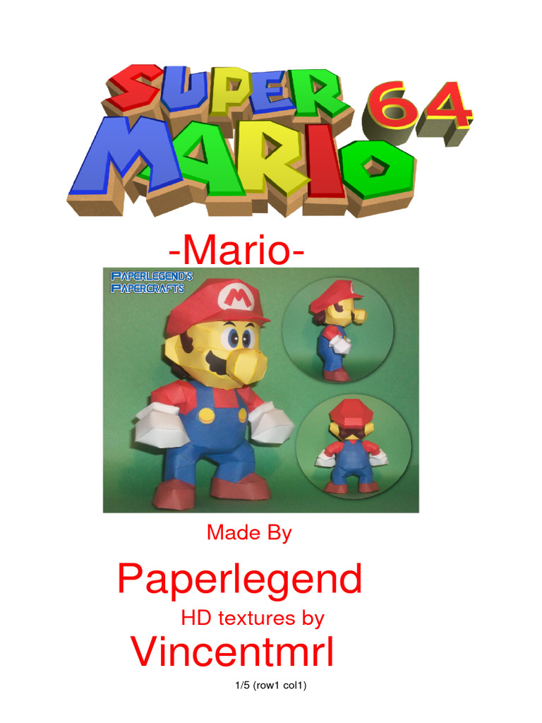 Mario 64 Papercraft Templates | PDF