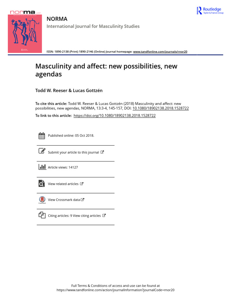 Masculinity and Affect: New Agendas | PDF | Masculinity | Affect (Psychology)