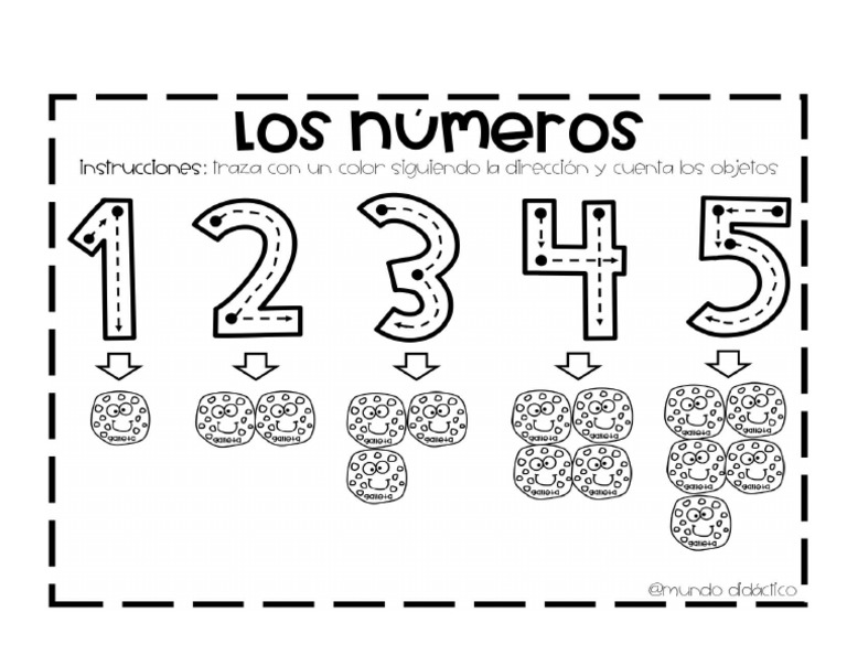 Apresto de Los Números 1 Al 5 | PDF