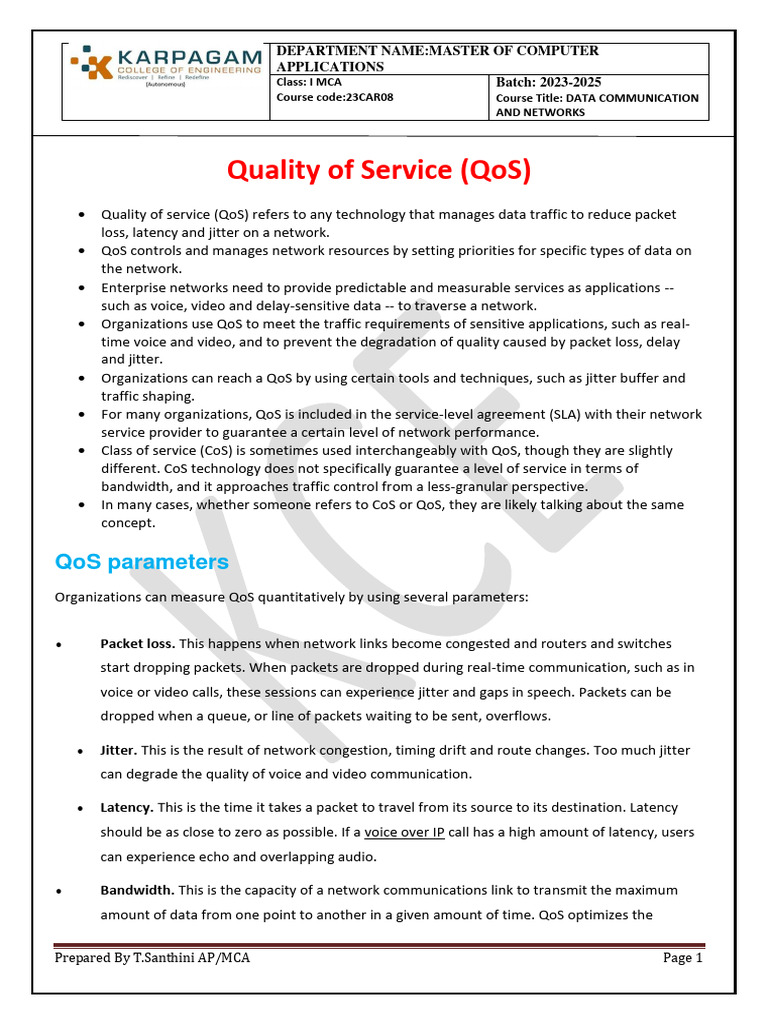 3.2.4 QoS | PDF | Quality Of Service | Computer Network