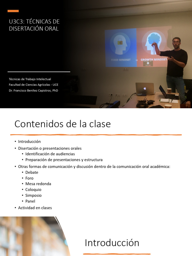 U3C3 - Técnicas de Disertacion Oral | PDF | Comunicación