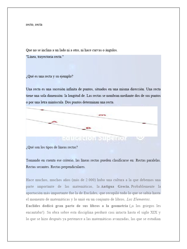 Lineas Rectas | PDF | Geometría | Línea (geometría)