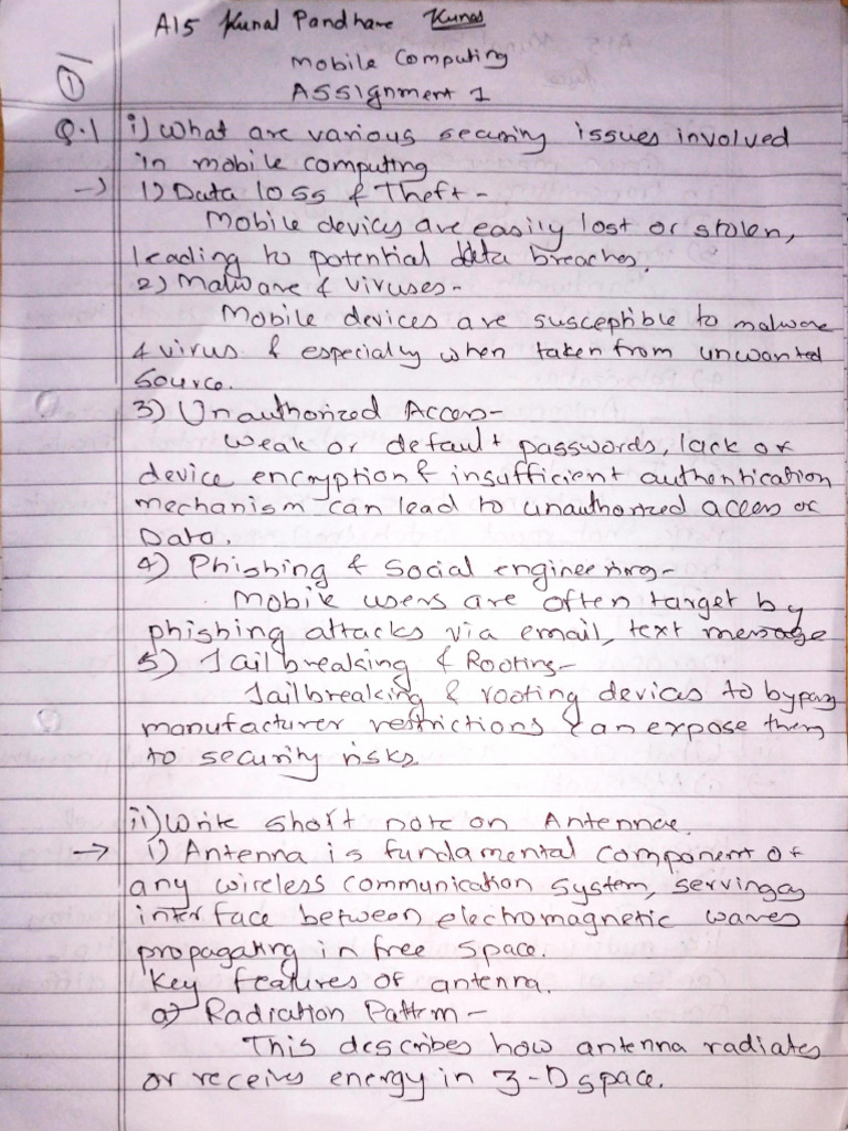 A15 MC Assignment 1 | PDF