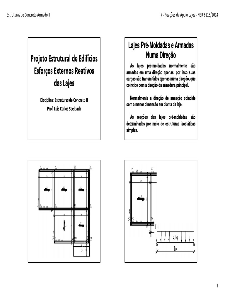 7 - Reacoes de Apoio Lajes | PDF