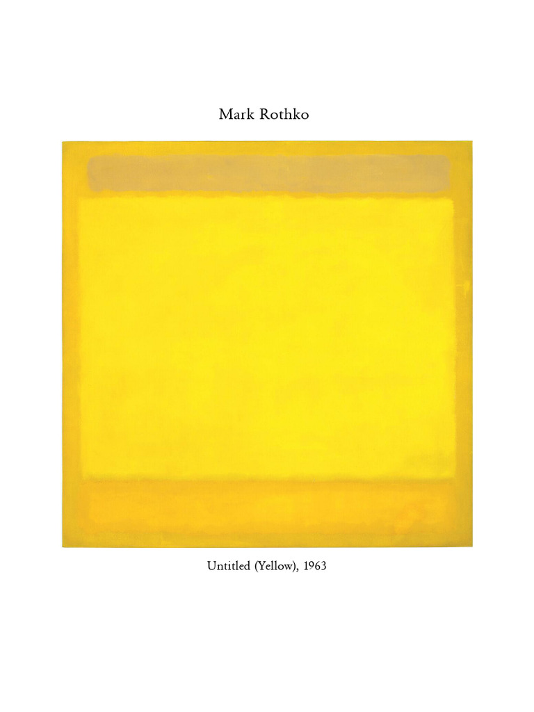Rothko Untitled (Yellow) - 1963 | PDF | Rectangle