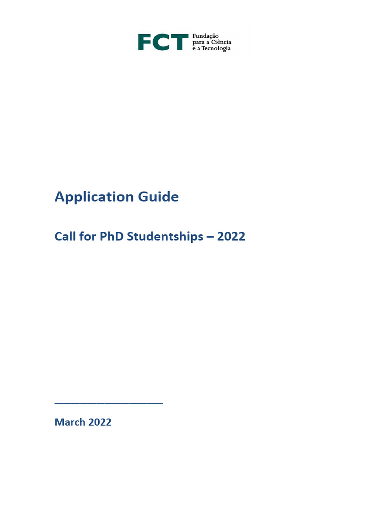 PhD Studentships Application Guide 2022 | PDF | Academic Degree ...