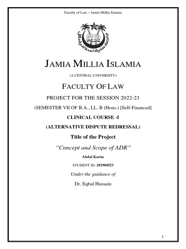 ADR - Concept and Scope of ADR" | PDF | Alternative Dispute Resolution | Mediation