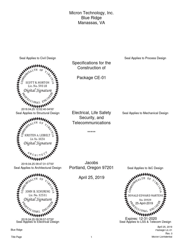 CE-01 Electrical LSS Telecom IFC Specs | PDF | Electrical Substation ...