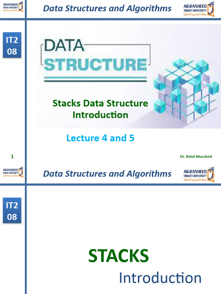 Stacks Introduction Applications | PDF | Data Type | Computing